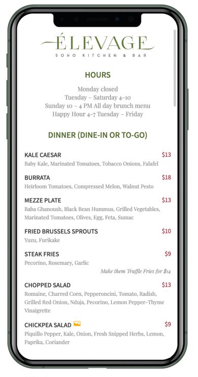 Mainsail – Menu System for Additional Outlet – Menus Today